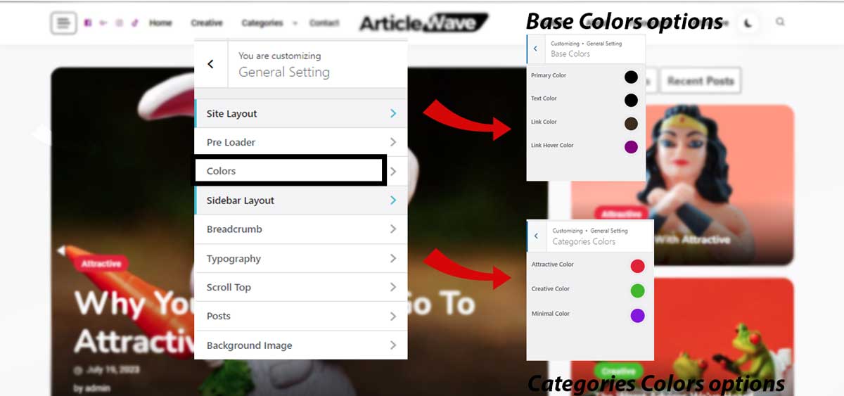How to configure colors on your website? – Article Wave