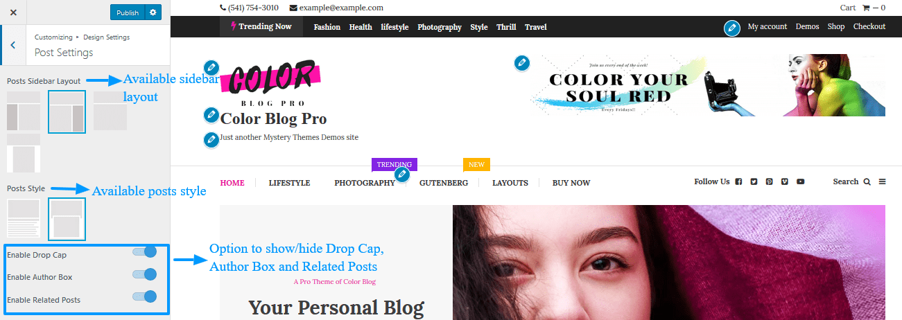 How to Configure Single Post? – Color Blog