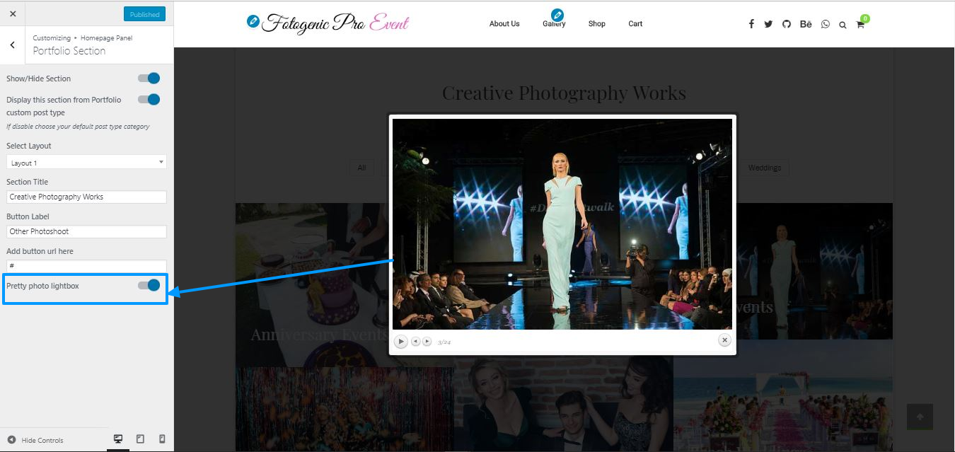 How to Configure Portfolio Section? – Fotogenic