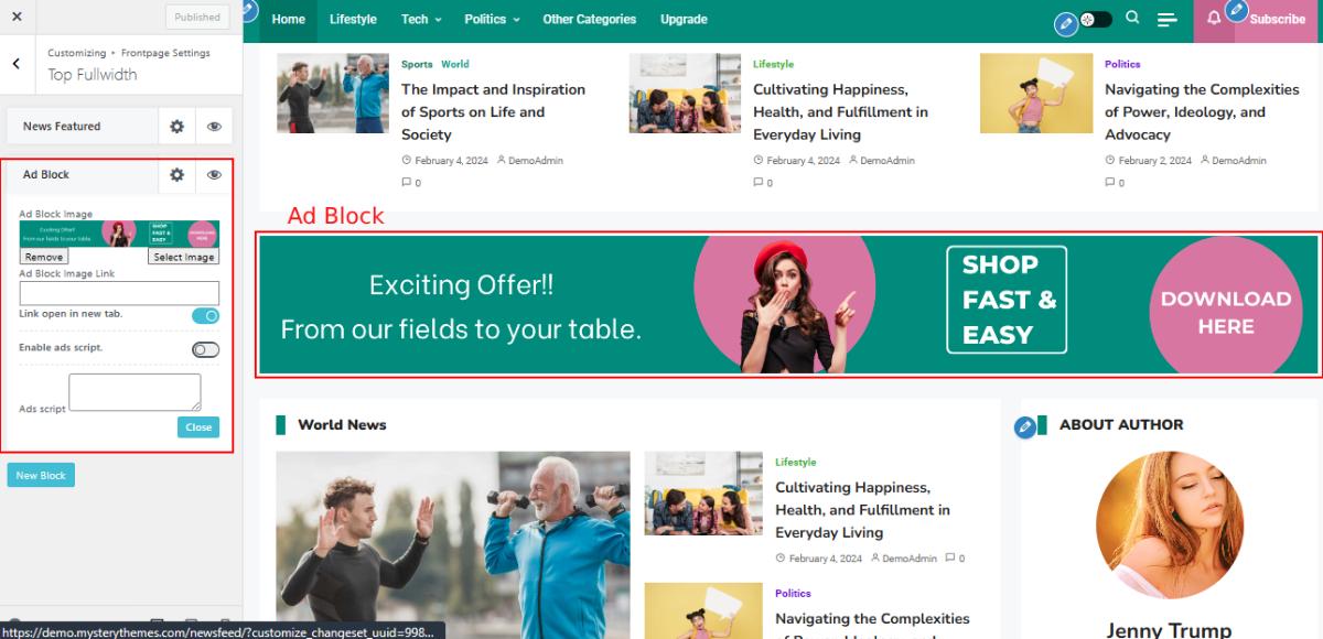 How to Configure the Ad Block Settings? – Newsfeed