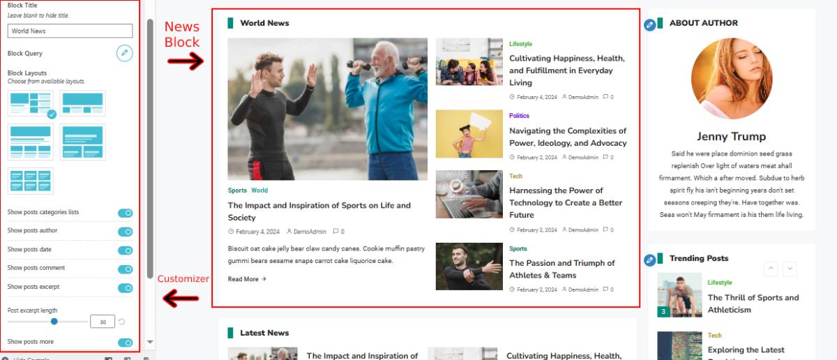 How to Configure News Block Settings? – Newsfeed