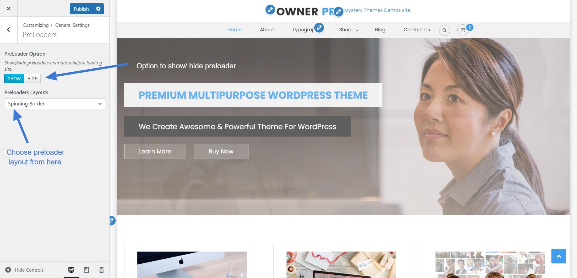 How to Configure Preloader? – Owner